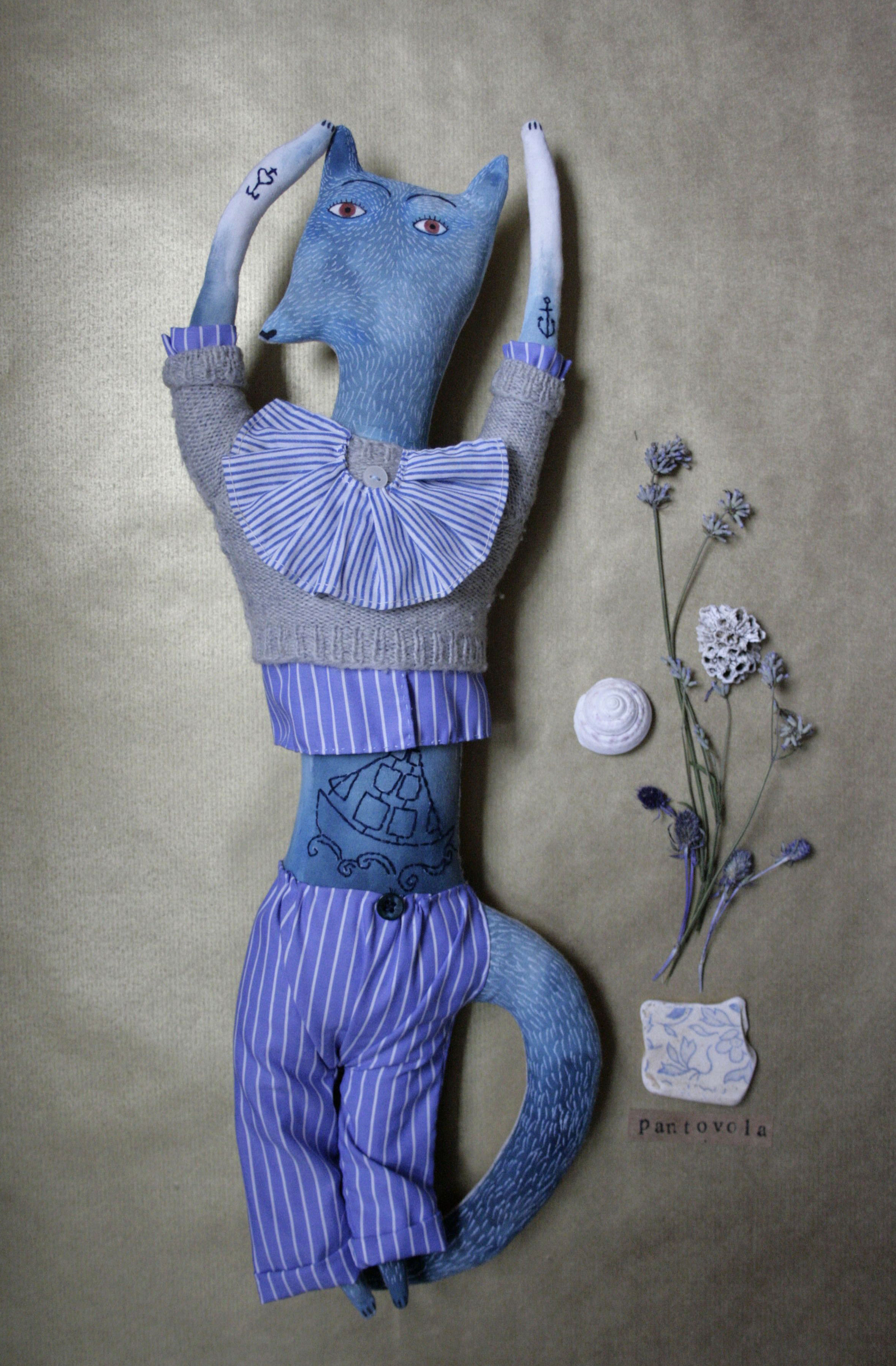 Sunday Sailor Sam - Pantovola Textile Art, Art Dolls and Sculptures